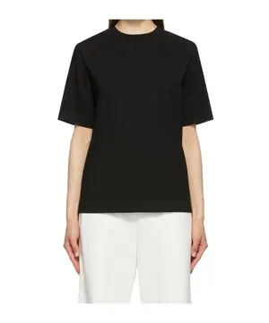 THE ROW Chiara Short-sleeve Boxy T-shirt - Black