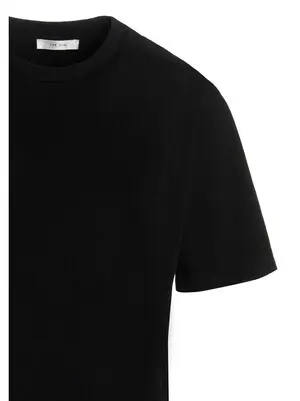 THE ROW Chiara Short-sleeve Boxy T-shirt - Black
