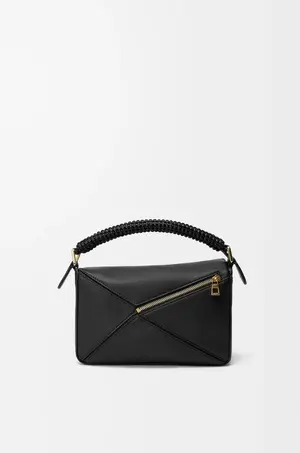 Loewe Small Puzzle Bag With Woven Handle