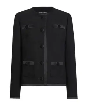 Dolce & Gabbana Single-breasted Jacket With Satin Trim - No