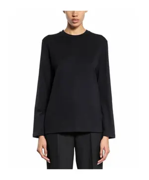 JIL SANDER Universal Awareness" Logo Print Long Sleeve T-shirt - Black