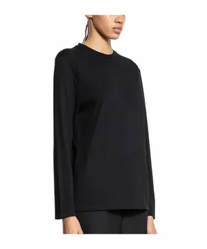 JIL SANDER Universal Awareness" Logo Print Long Sleeve T-shirt - Black