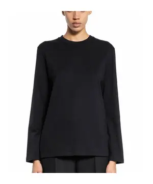 JIL SANDER Universal Awareness" Logo Print Long Sleeve T-shirt - Black