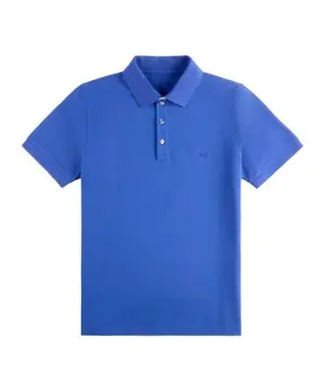 FAY Short-sleeve Polo Shirt - Light Blue