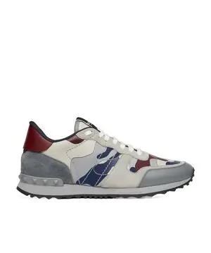 Valentino Garavani Rockrunner Camouflage Lace-up Sneakers - Gray