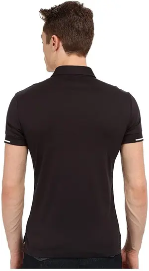 Emporio Armani Logo Details Polo Shirt - Black