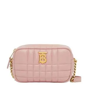 Burberry Lola Quilted Lambskin Mini Bag - Pink