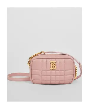 Burberry Lola Quilted Lambskin Mini Bag - Pink