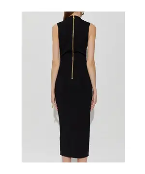 Balmain Deep V-neckline Sleeveless Dress