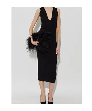 Balmain Deep V-neckline Sleeveless Dress