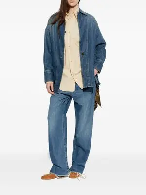 DARKPARK Belt Loop Denim Trousers With Raw Hems