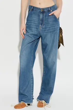 DARKPARK Belt Loop Denim Trousers With Raw Hems