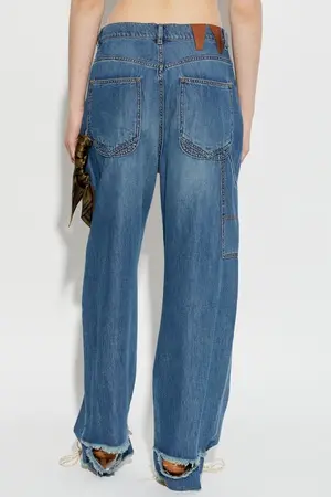 DARKPARK Belt Loop Denim Trousers With Raw Hems