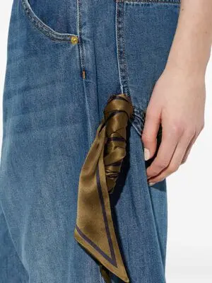 DARKPARK Belt Loop Denim Trousers With Raw Hems