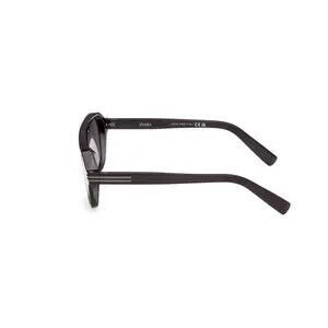 Zegna Oval Frame Sunglasses - Black
