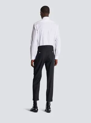 Balmain Double Wool Crepe Trousers