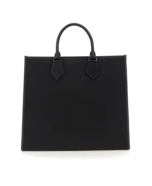 Dolce & Gabbana Logo Rubberized Shopper Bag - Black