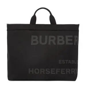 Burberry Horseferry Logo Tote - Black