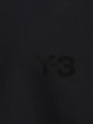 Y3 Crewneck Sweatshirt With Satin Logo Detail - Black