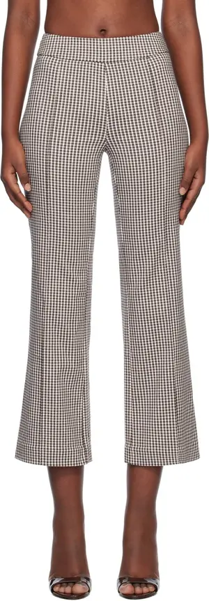 Staud Knack" Checkered Cropped Trousers
