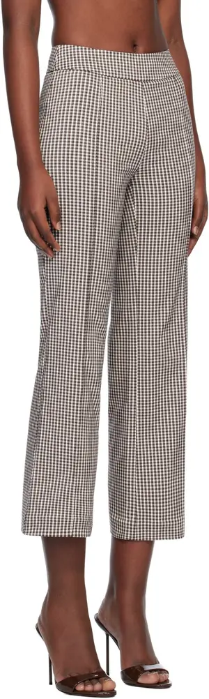 Staud Knack" Checkered Cropped Trousers