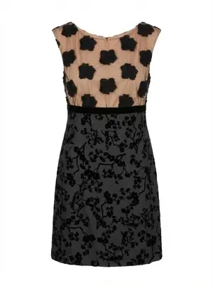 Max Mara Sleeveless Dress With Floral Appliqu