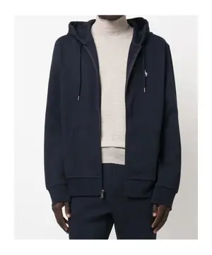 Polo Ralph Lauren Embroidered Zip-up Hoodie - Navy