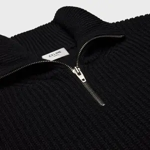 Celine Ribbed Wool Trucker Sweater