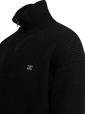 Celine Ribbed Wool Trucker Sweater