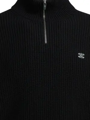 Celine Ribbed Wool Trucker Sweater
