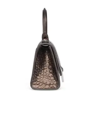 Balenciaga Xs Hourglass Top Handle Bag - Black