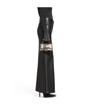 Balenciaga Xs Hourglass Top Handle Bag - Black