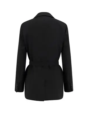 Max Mara Talento Long-sleeved Jacket With Tie Detail