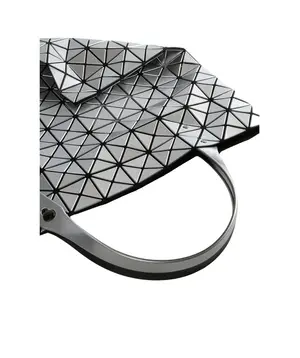 Issey Miyake Geometric Top Handle Bag - Silver