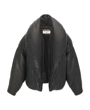 Saint Laurent Cassandre Puffer Jacket With Emblem