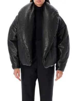 Saint Laurent Cassandre Puffer Jacket With Emblem
