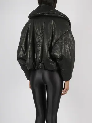 Saint Laurent Cassandre Puffer Jacket With Emblem