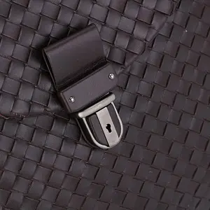 Bottega Veneta Large Woven Briefcase - Black