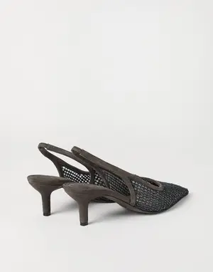 Brunello Cucinelli Precious Net Embroidery City Pumps