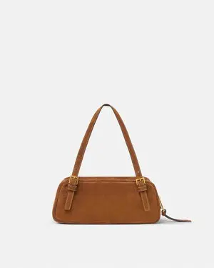 Versace Tag Bowling Shoulder Bag - Brown