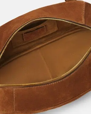 Versace Tag Bowling Shoulder Bag - Brown