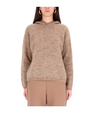 Max Mara Knitted Hoodie - Brown