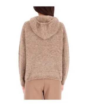 Max Mara Knitted Hoodie - Brown