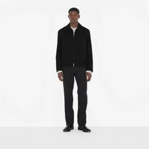 Burberry Ekd Logo-embroidered Zipped Jacket - Black