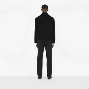 Burberry Ekd Logo-embroidered Zipped Jacket - Black