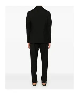 Tagliatore Single Breasted Suit With Belt Loops - Black