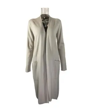 Max Mara Long Cardigan With Belt And Pockets - Gray