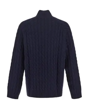 J.W.ANDERSON Jw Anderson Henley Funnel Neck Knitted Jumper