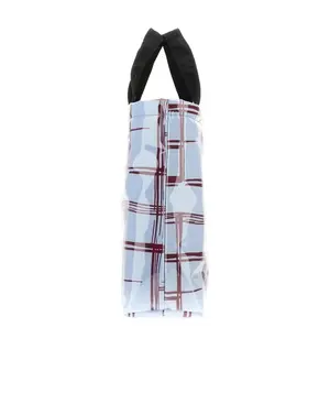 Marni Checked Logo Patch Tote Bag