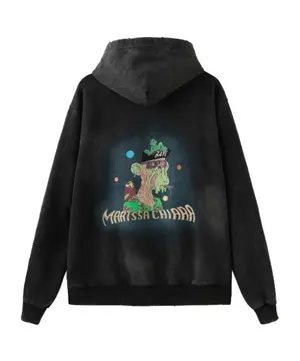 Marissa Chiara Long-sleeved Zip-up Sweatshirt With Graphic Back